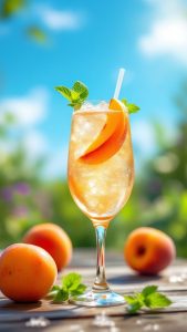 Refreshing Non Alcoholic Peach Bellini Mocktail Recipe - The Sip Spot