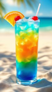 Tropical Tidal Wave - A Bright and Delicious Blue Cocktail - The Sip Spot