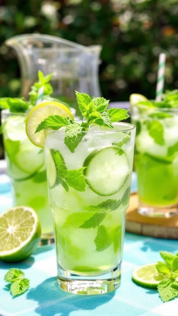 Refreshing Cucumber Mint Refresher Mocktail Recipe - The Sip Spot ...