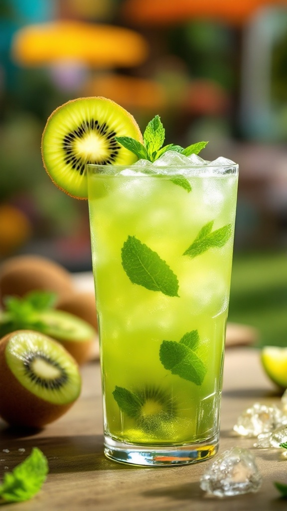 Chilled Kiwi Splash Mocktail Recipe - The Sip Spot - Cocktails Made Easy