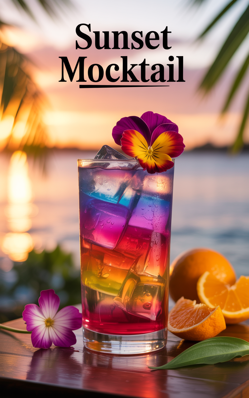 Sunset Mocktail: A Vibrant, Tropical Escape in Every Sip - The Sip Spot ...