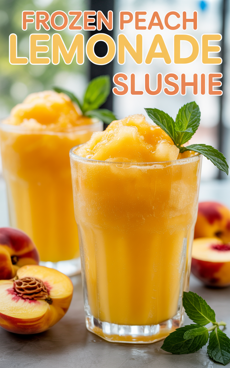 Beat the Heat with the Ultimate Frozen Peach Lemonade Slushie: A ...