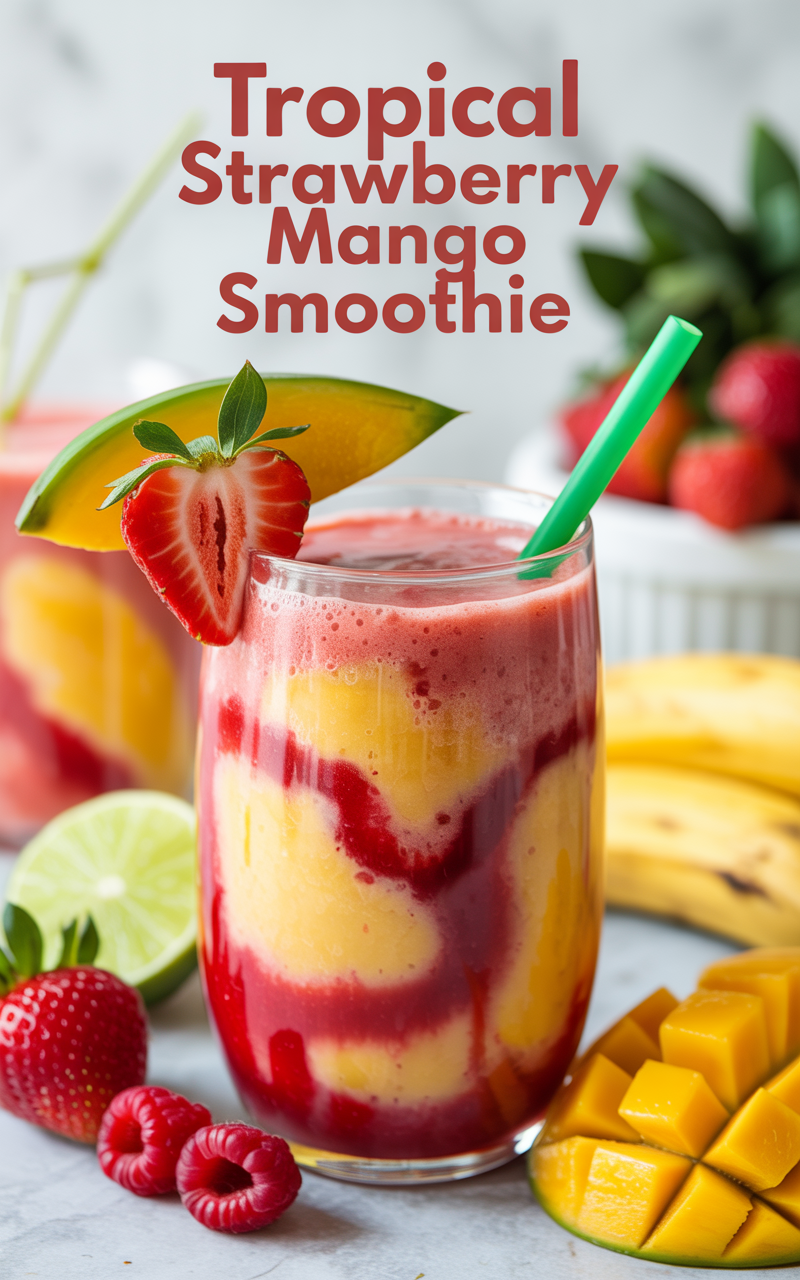 Tropical Refreshment: The Ultimate Strawberry Mango Smoothie Recipe ...